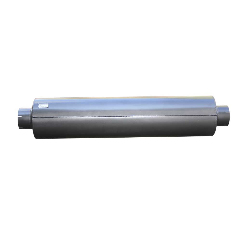 5" In/Out x 10" Round x 55" Long Flowtech Straight Through Muffler - S ...