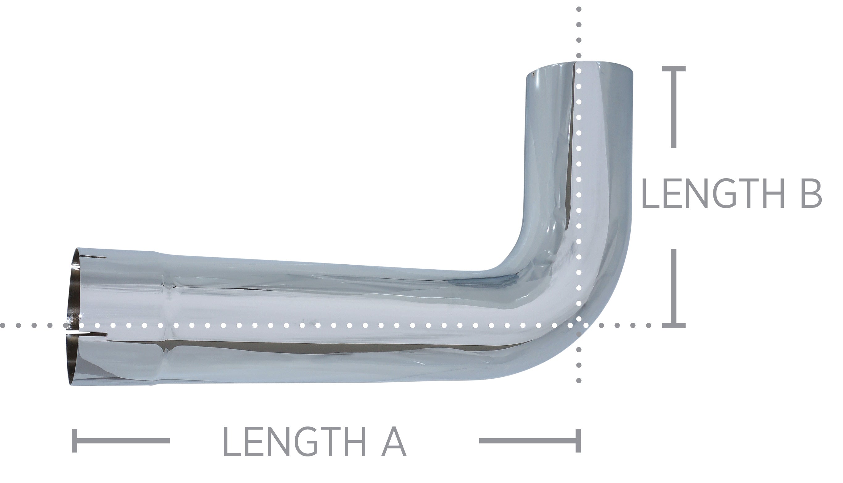 Kenworth Style Economy Chrome Exhaust Elbow 5" x 90° Short Leg ...