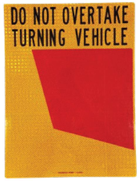 Do Not Overtake Turning Vehicle Rear Marker Sticker Left – Ultimax ...